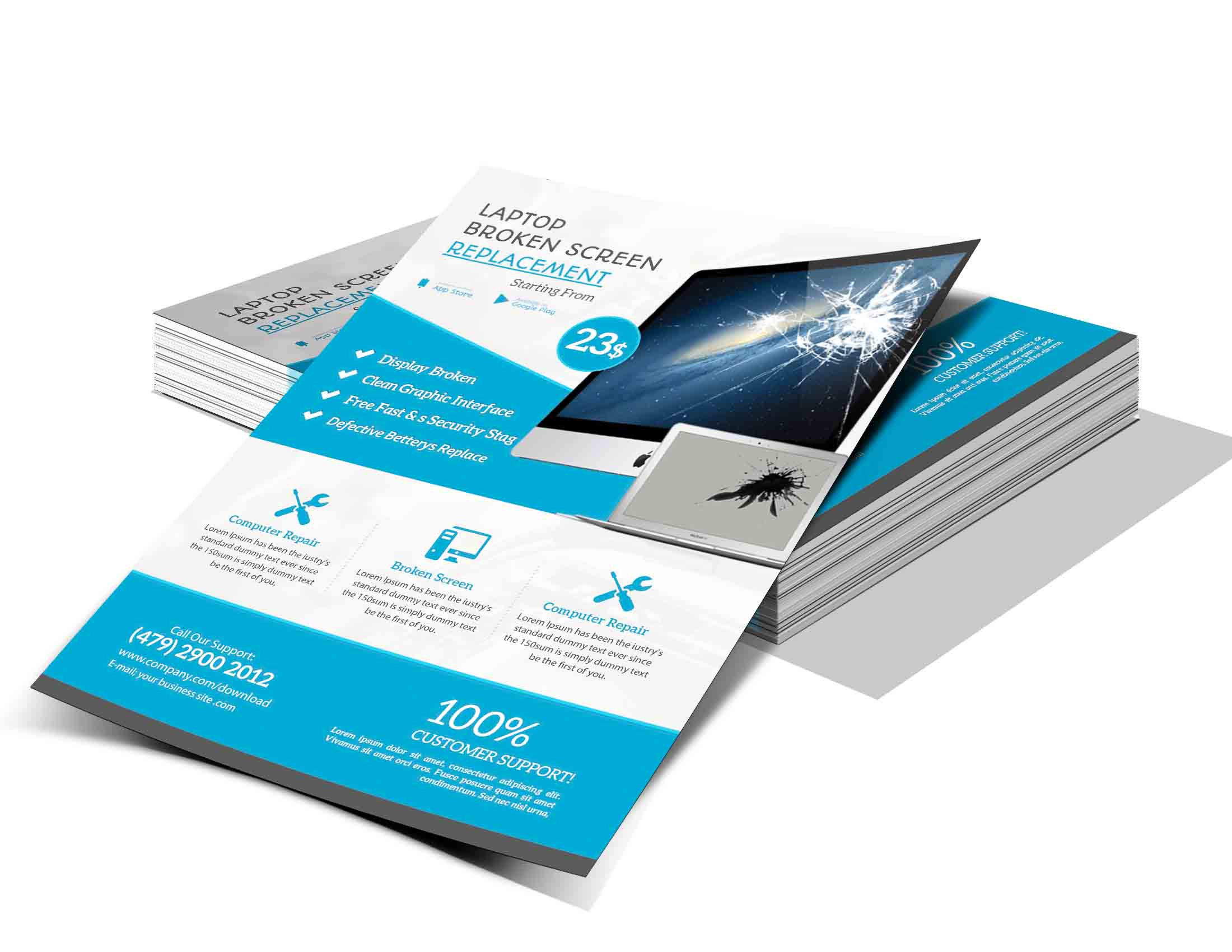 Computer & Mob Repairing Fyer, a Flyer Template by TheGraphicsWorld