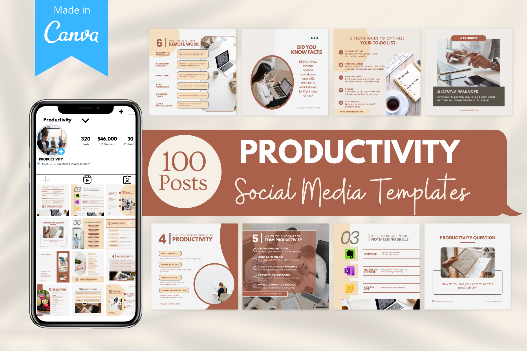 Productivity Posts - Canva Templates