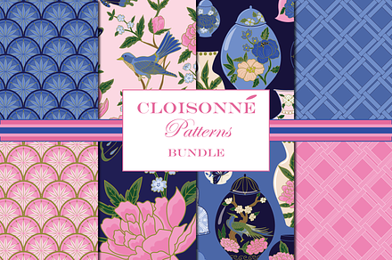 Heraldic Pink and Gold Digital Paper | Graphic Patterns ~ Creative Market