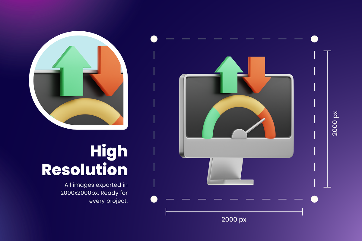 3D Network Icons