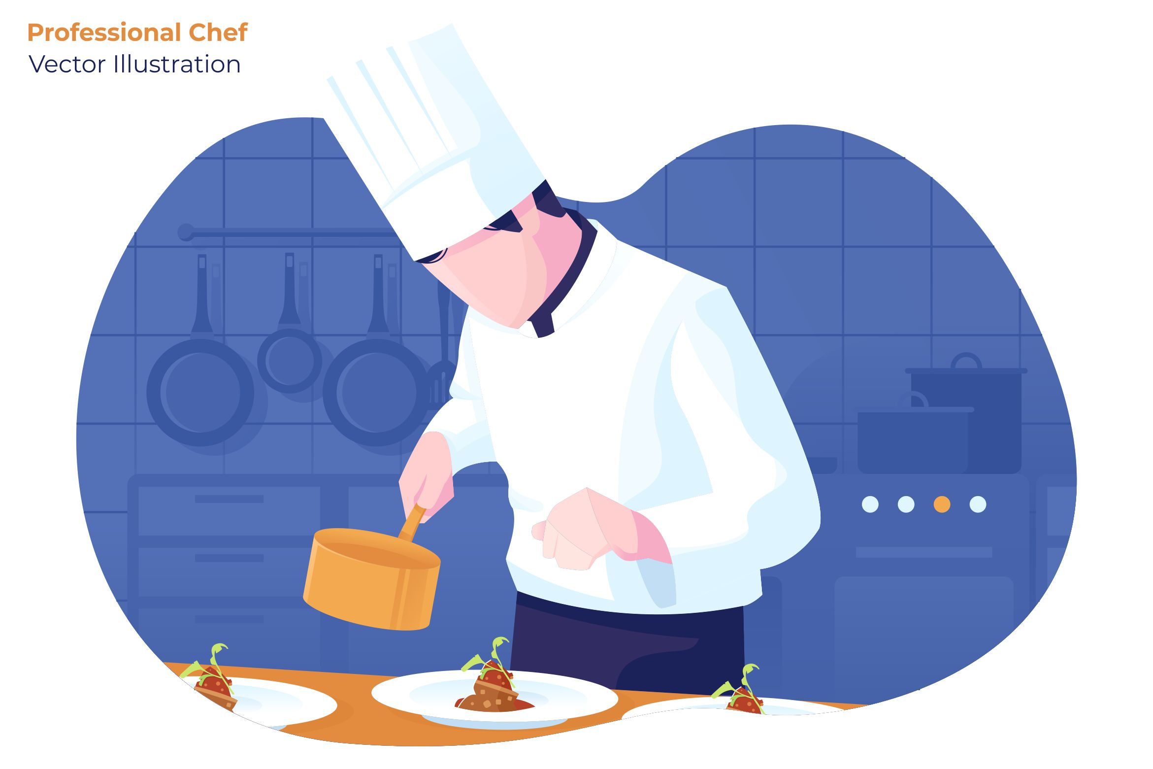 Professional Chef - Illustration, a Technology Illustration by AQR Studio