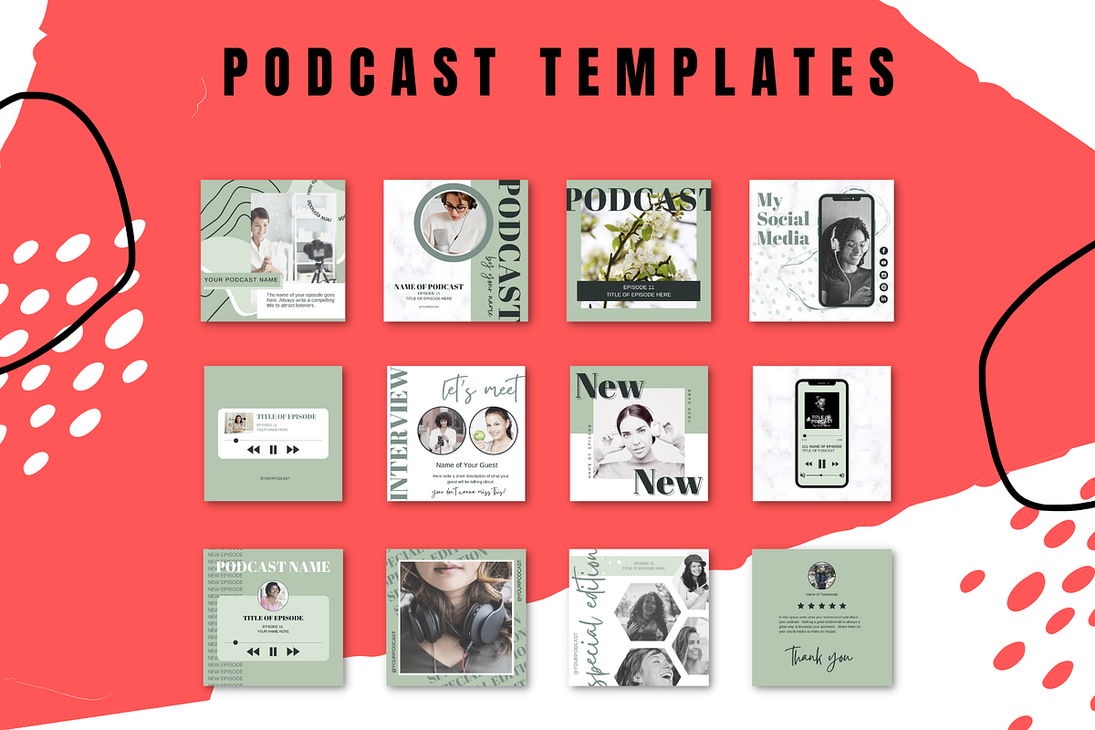 MEGA TEMPLATE BUNDLE - ALBA, a Social Media Template by Jennifer Magri ...