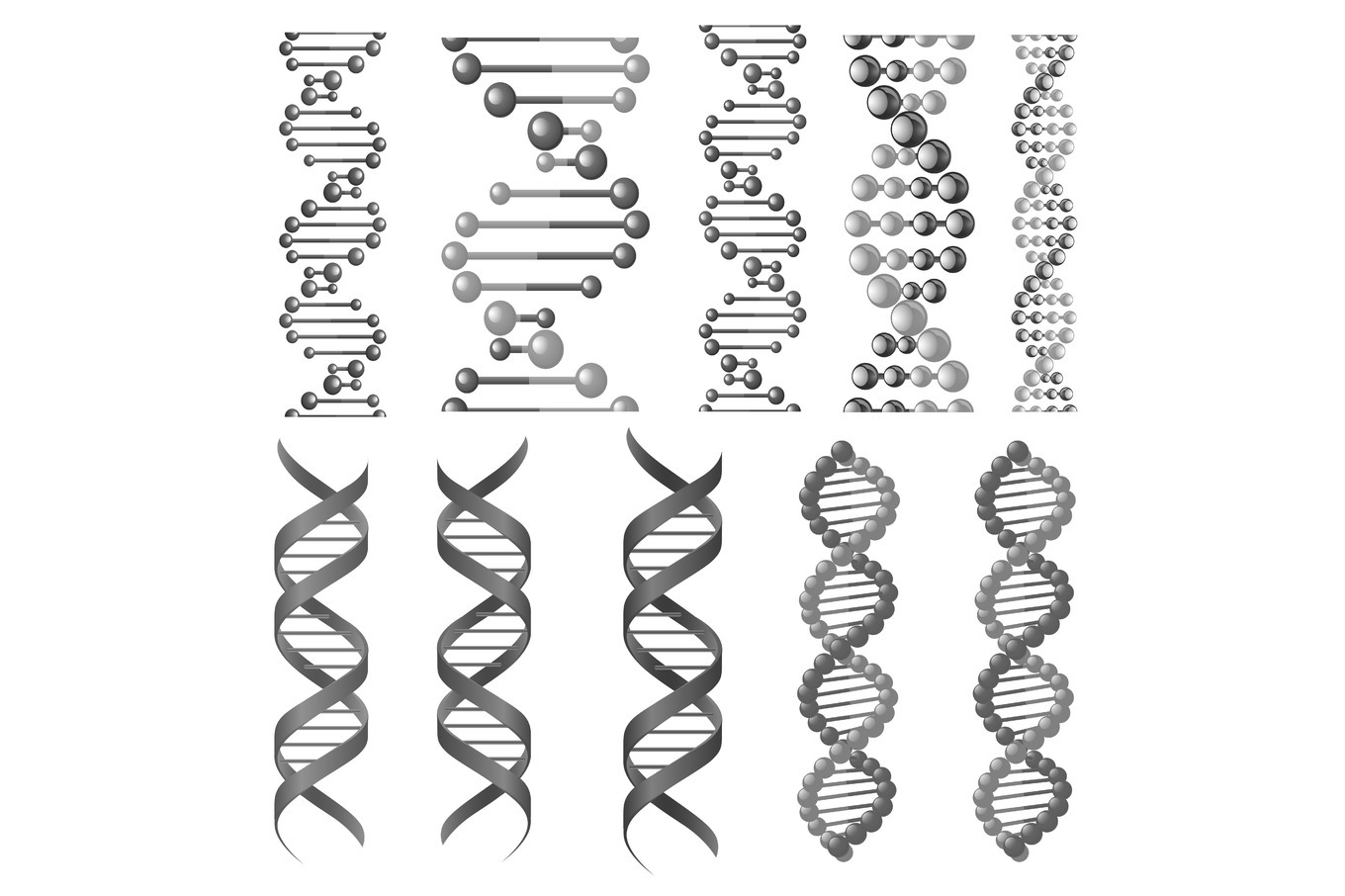 Vector symbols of dna helix or molecular chain, an Object Graphic by ...