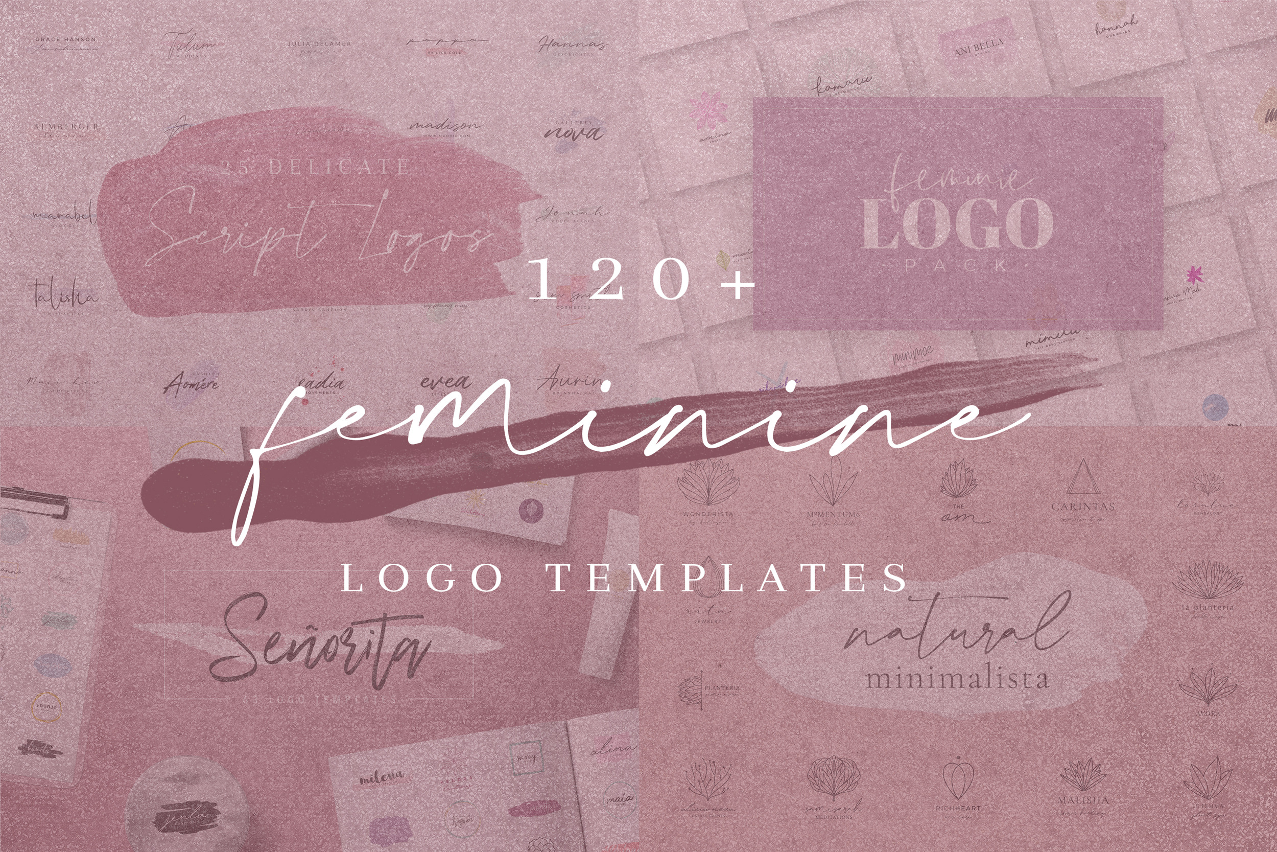 120+ Feminine Logos — Big Bundle, a Branding & Logo Template by friday ...