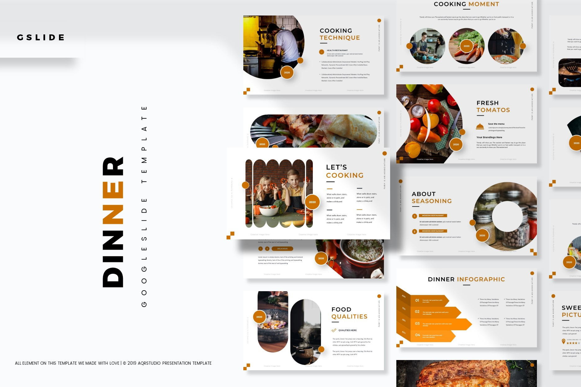 Dinner - Google Slides Template, a Presentation Template by AQR Studio ...