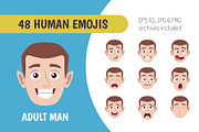 48 male emojis set, an Emoji Icon by insemar