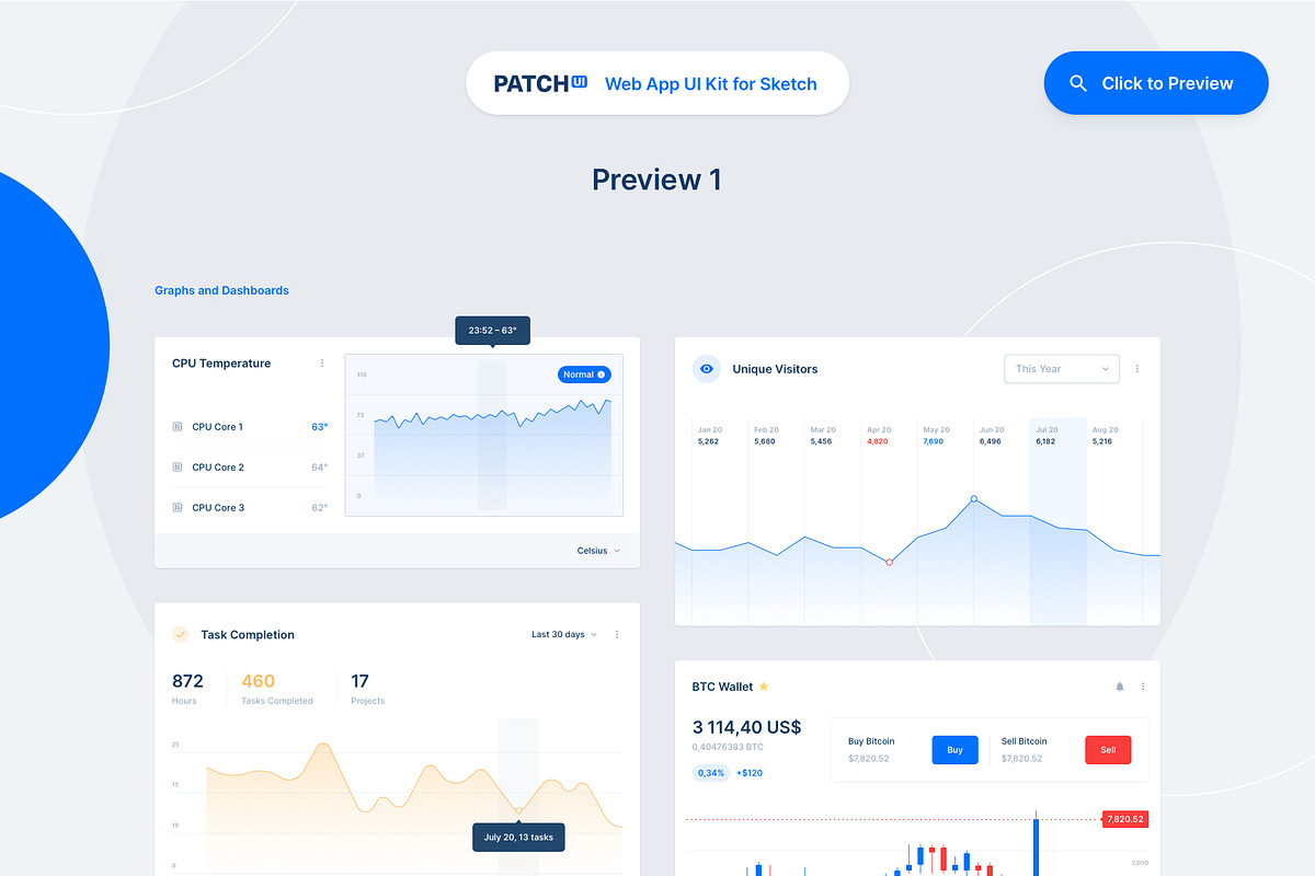 Patch UI – Web App UI Kit, an UI Kit Template by Petr Knoll