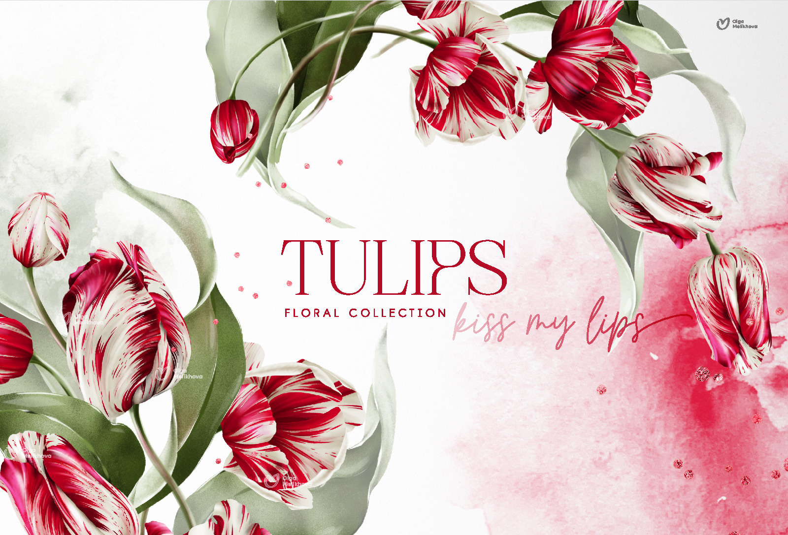 Tulips - floral collection, an Object Illustration by ollalya