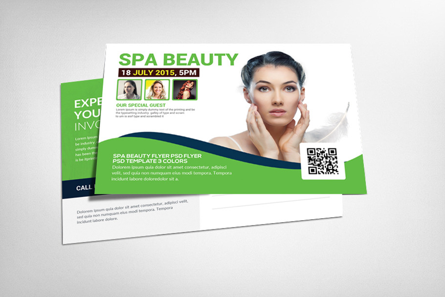 Spa Beauty Postcard Template, a Card Template by graphicforest