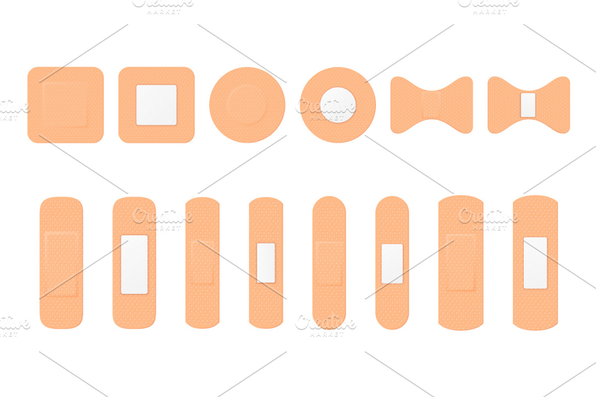 Plaster. Vector set., an Object Graphic by Gomolach