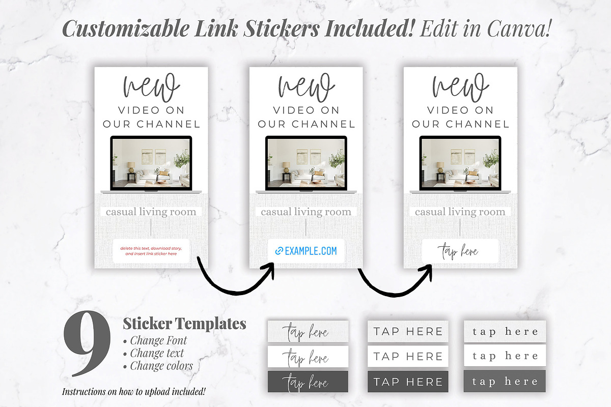 Instagram Stories for Canva | Linen, a Social Media Template by Thirty ...