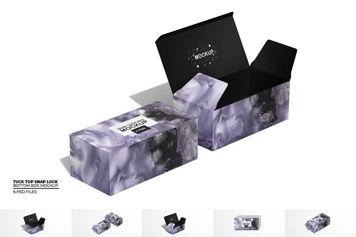 Tuck Top Snap Lock Bottom Box Mockup, a Packaging Mockup by Sheikhadesign