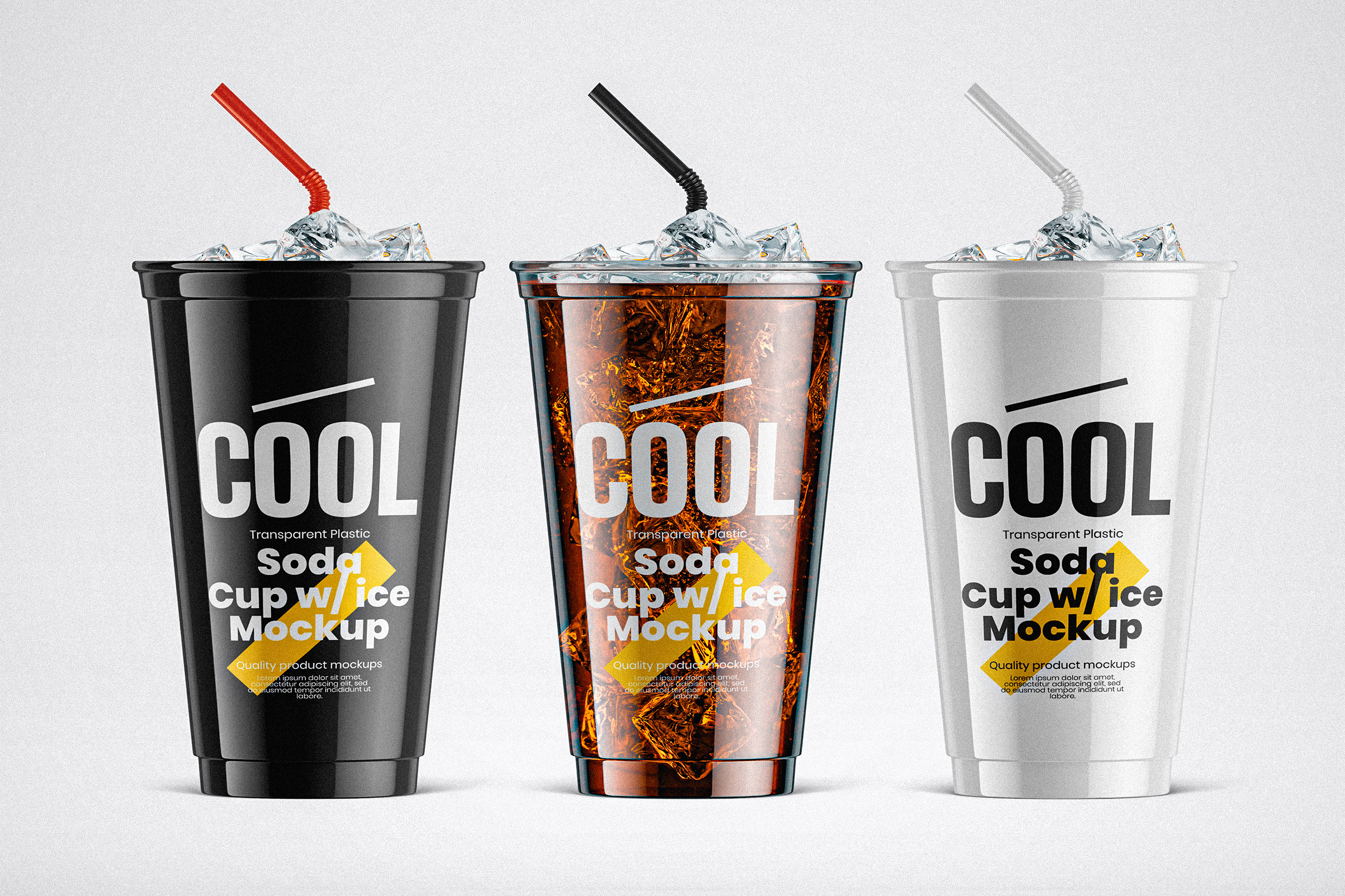 Soda Cup With Ice Mockup, a Packaging Mockup by Designer Dude