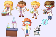 Science Lab Clip Art Collection | Education Illustrations ~ Creative Market