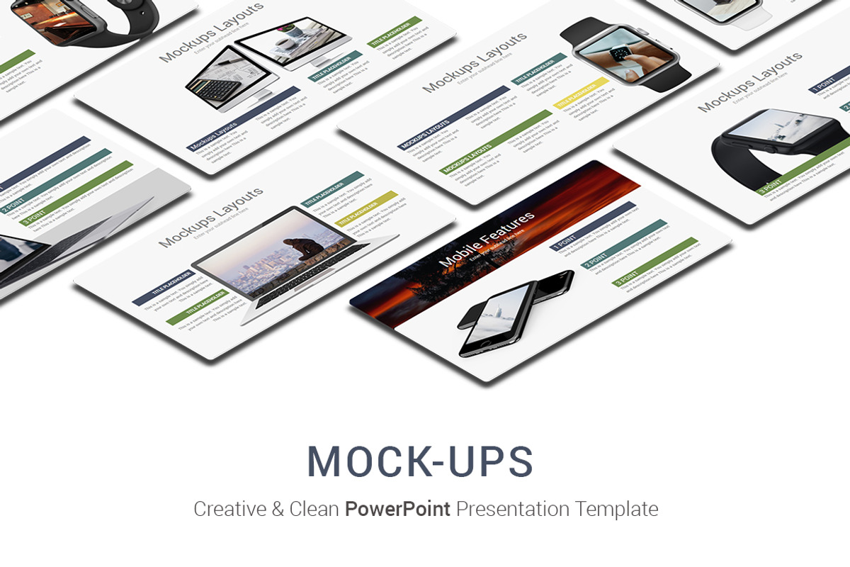 Mock-ups PowerPoint Template, a Presentation Template by OceanArt | Creative Market