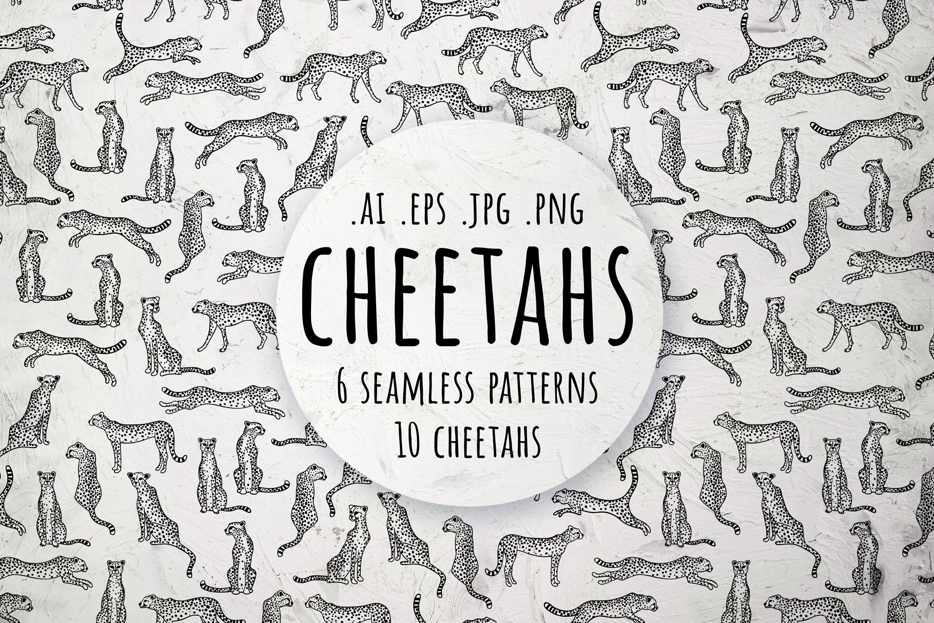 CHEETAHS, patterns and illustrations, a Pattern Graphic by pineart