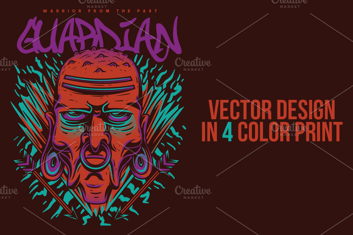 Guardian Illustration, an Illustration by badsyxn | Creative Market