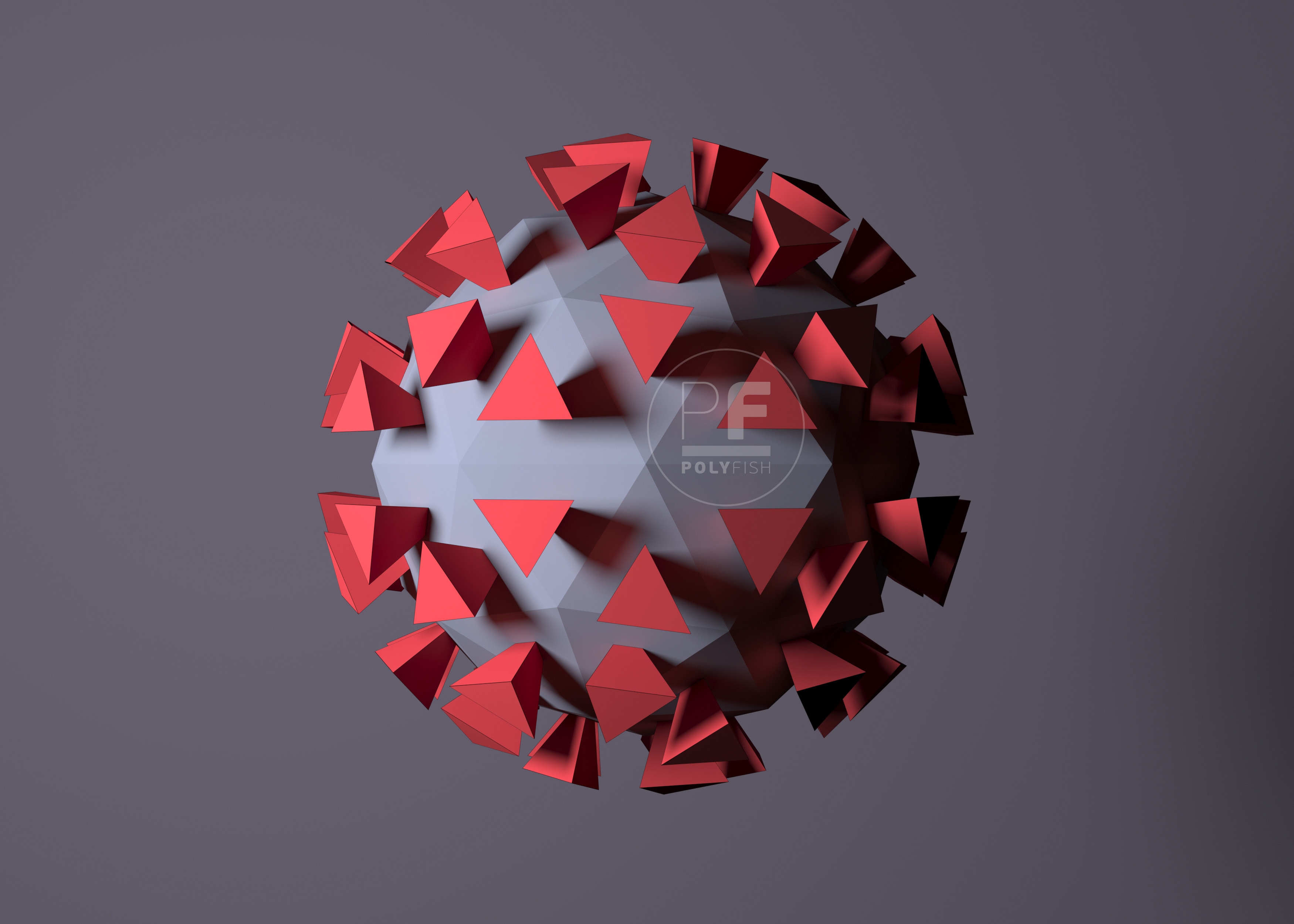 DIY Coronavirus 3D model template, a Graphic by PolyFish