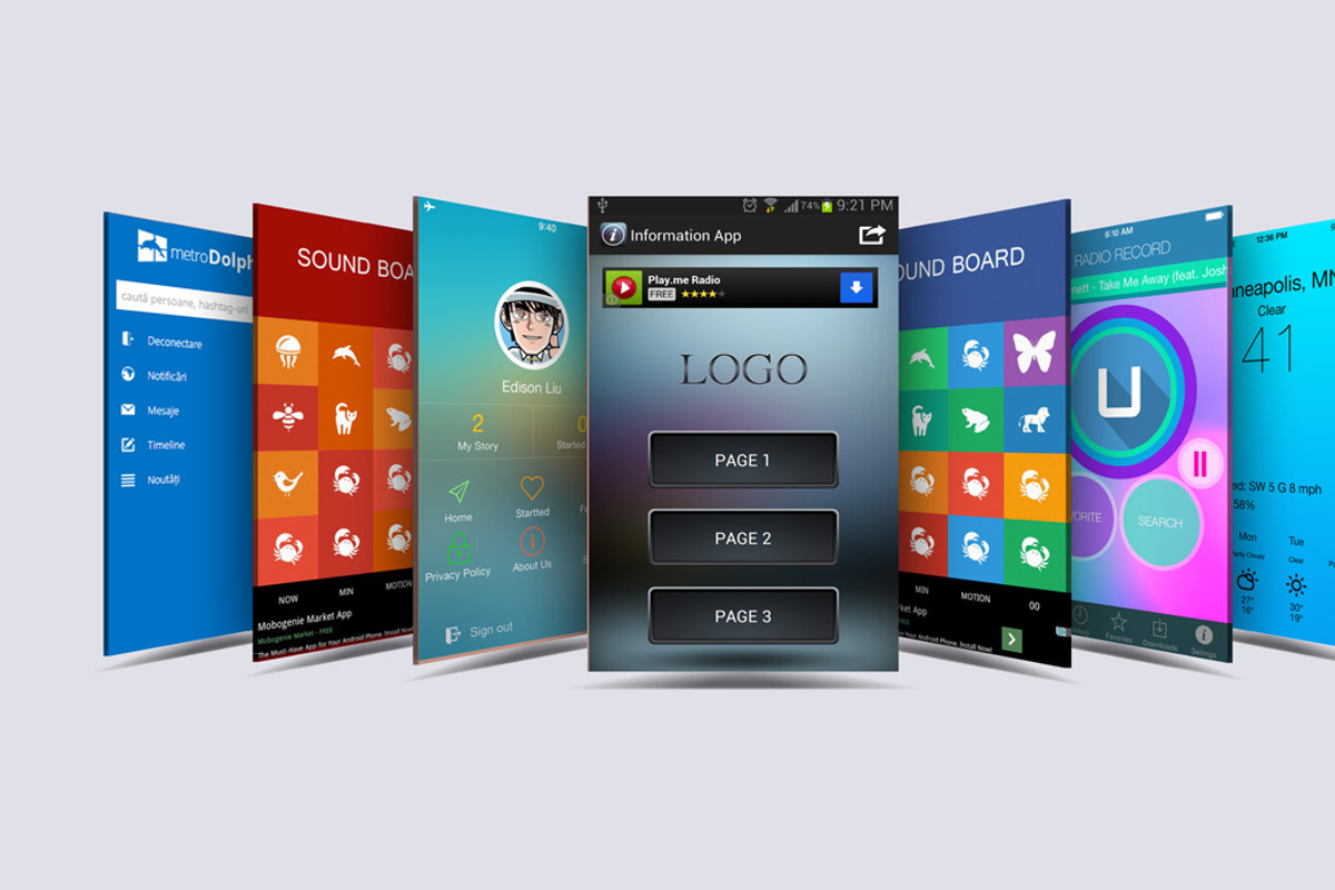 Mobile App Mock-Up 3, an iPhone Mockup by Graphicsworld125