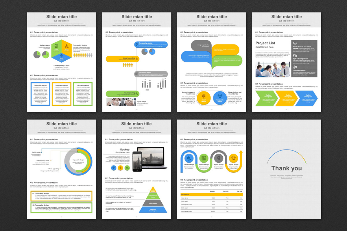 Grid PowerPoint Vertical Template, a Presentation Template by GoodPello