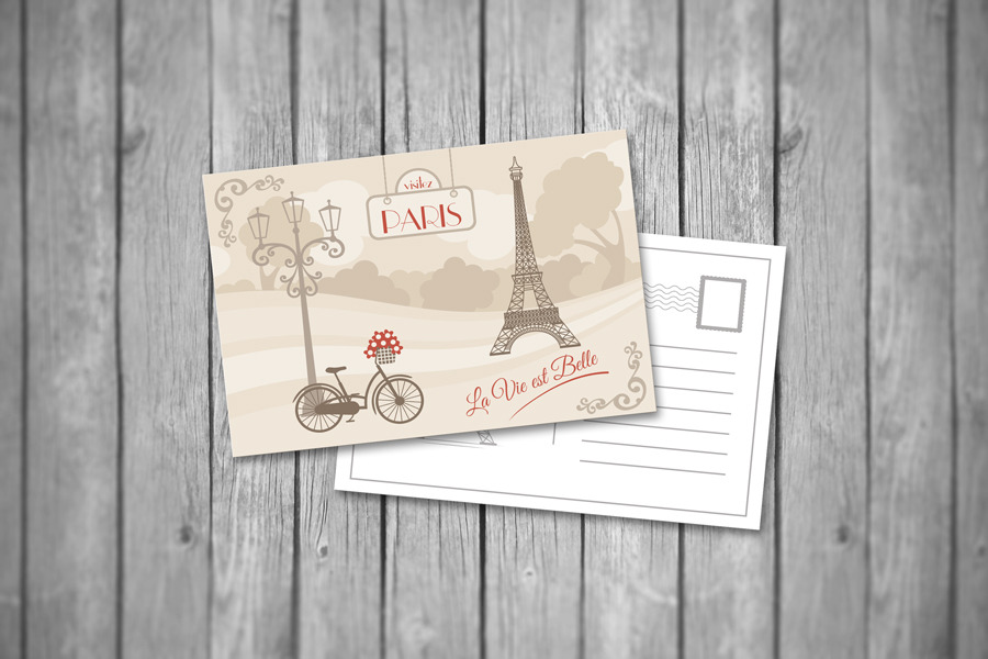 50% OFF -Realistic Postcard Mock Ups, a Print Template by Creative Shop