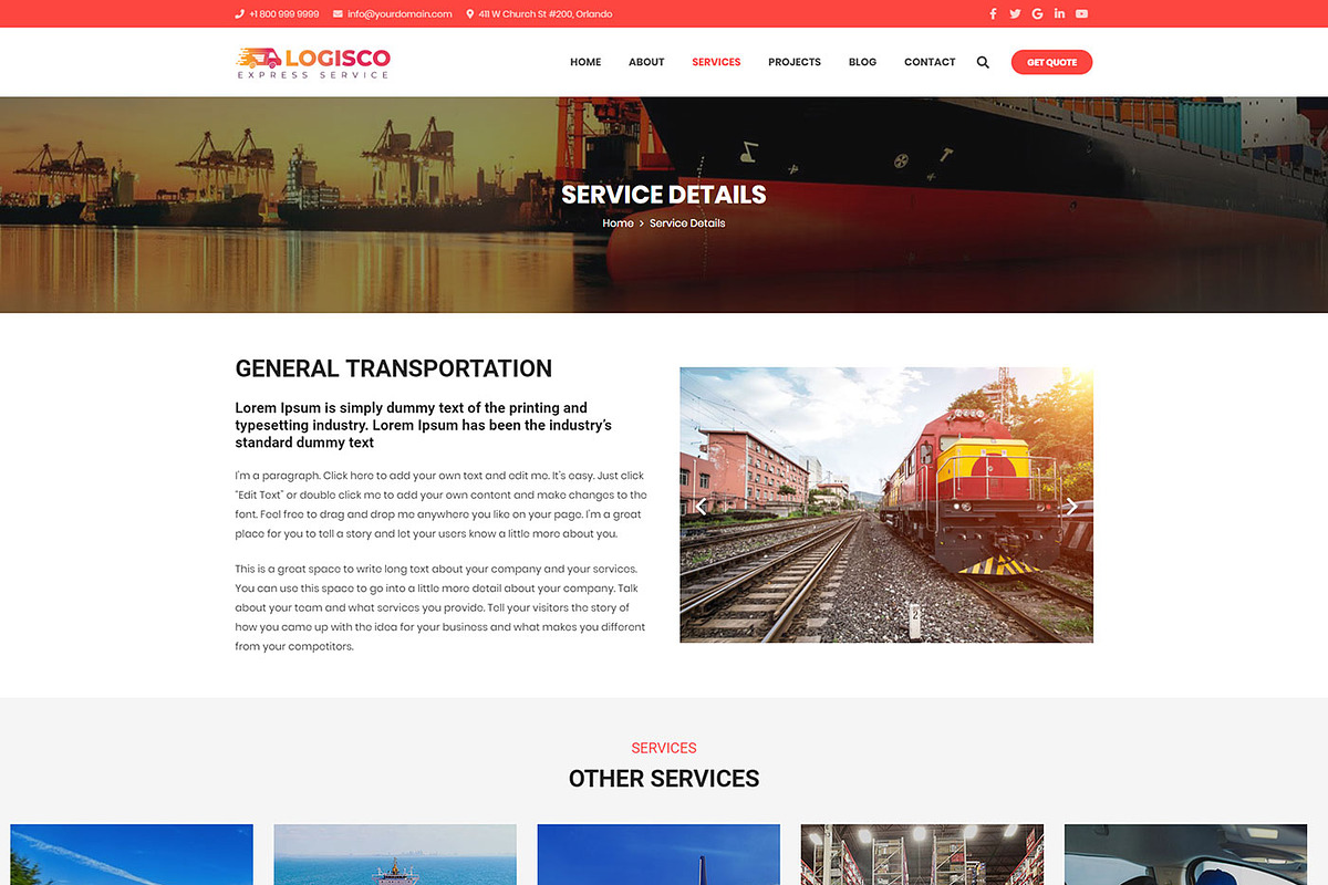 Logisco – Logistics & Business, a WordPress Template by Cherry Wordpress Theme