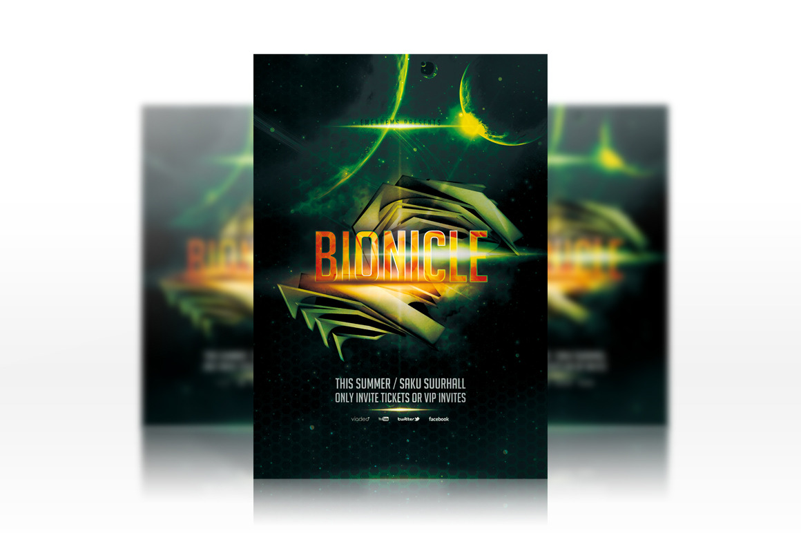 Bionicle Flyer Template, a Flyer Template by EmilGuseinov | Creative Market