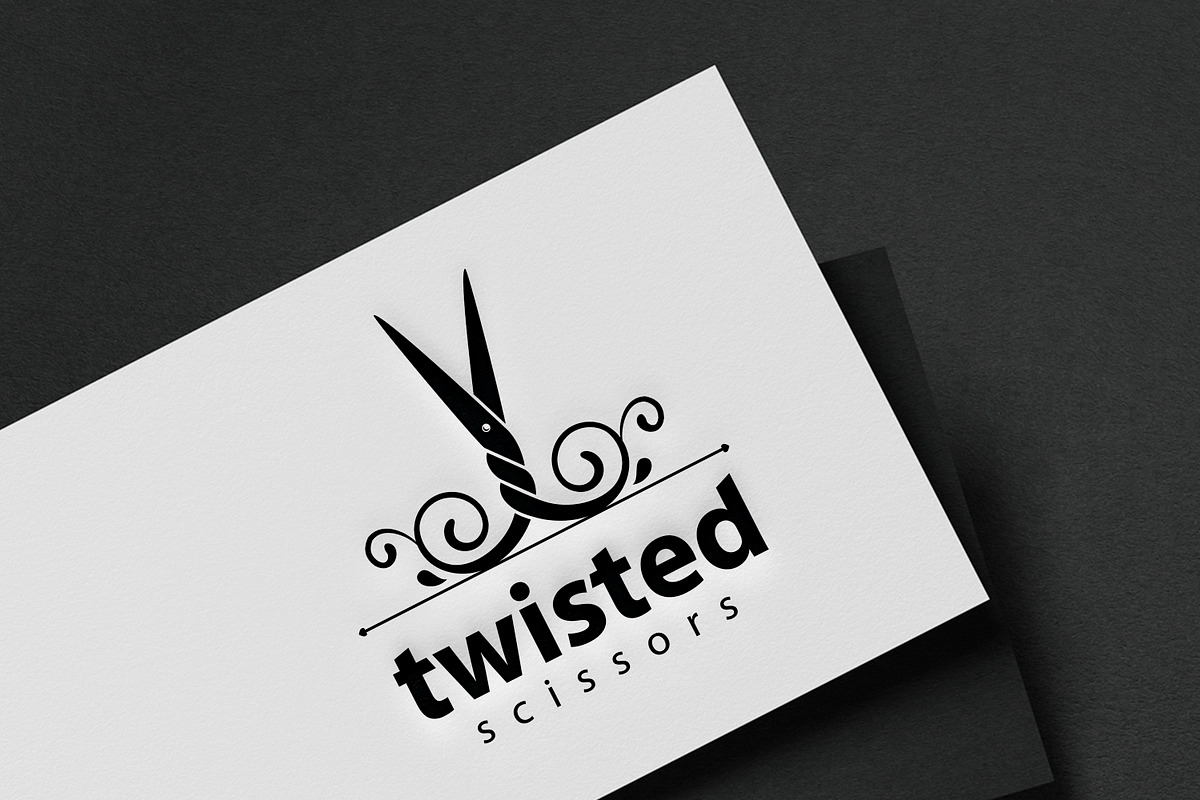 Twisted Scissors Logo, a Branding & Logo Template by CAIRON CREATIVESTUDIO