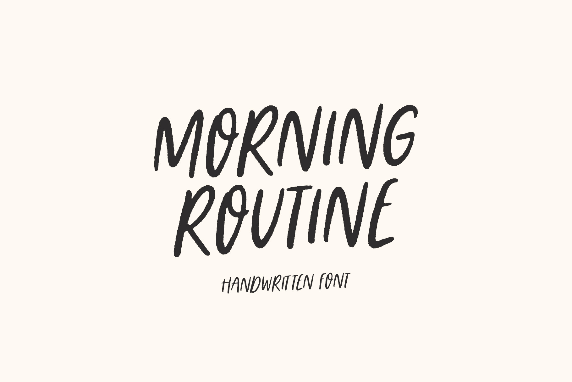 Morning Routine handwritten, a Handwritten Font by supfonts