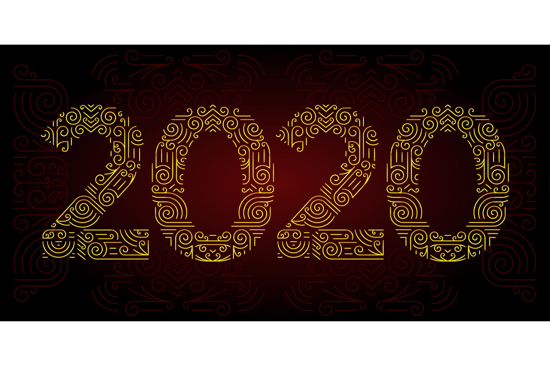 Number 2020 year patterned, an Object Graphic by Things for designers