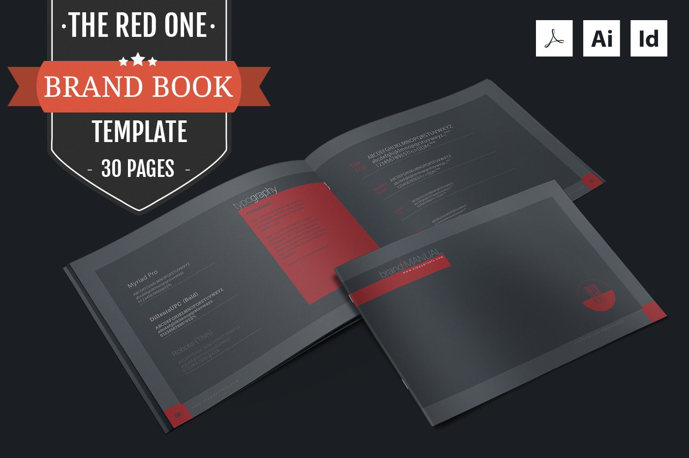 The Red One – Brand Manual Template, a Brochure Template by ZippyPixels