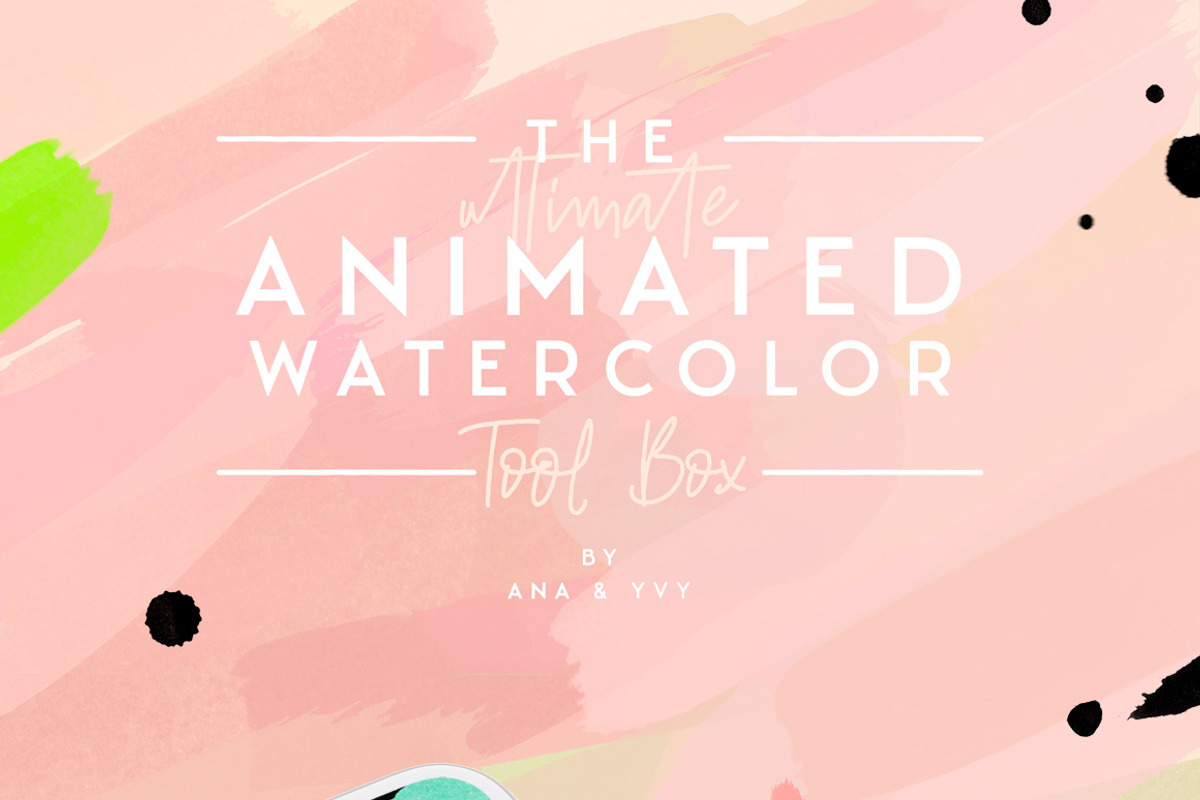 animated watercolor paint strokes, a Texture Graphic by ana & yvy