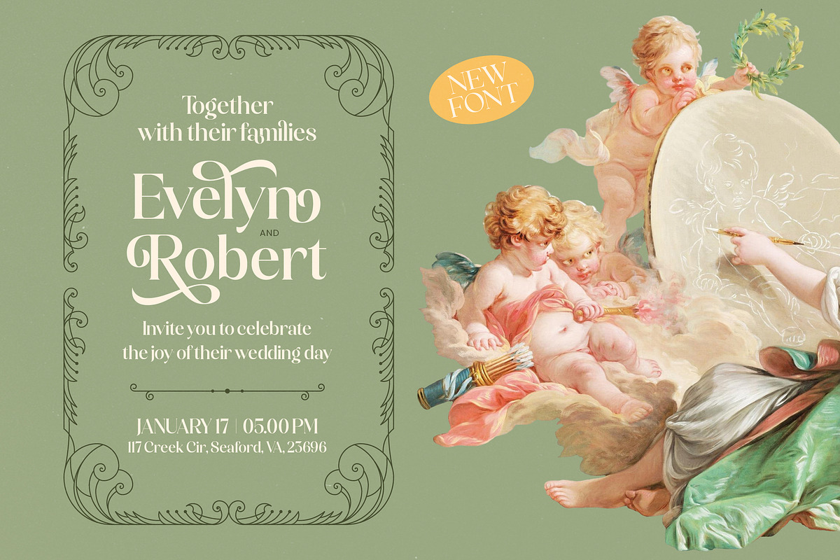 Magical Qardin Classic Decorative, a Serif Font by timelesstype.co