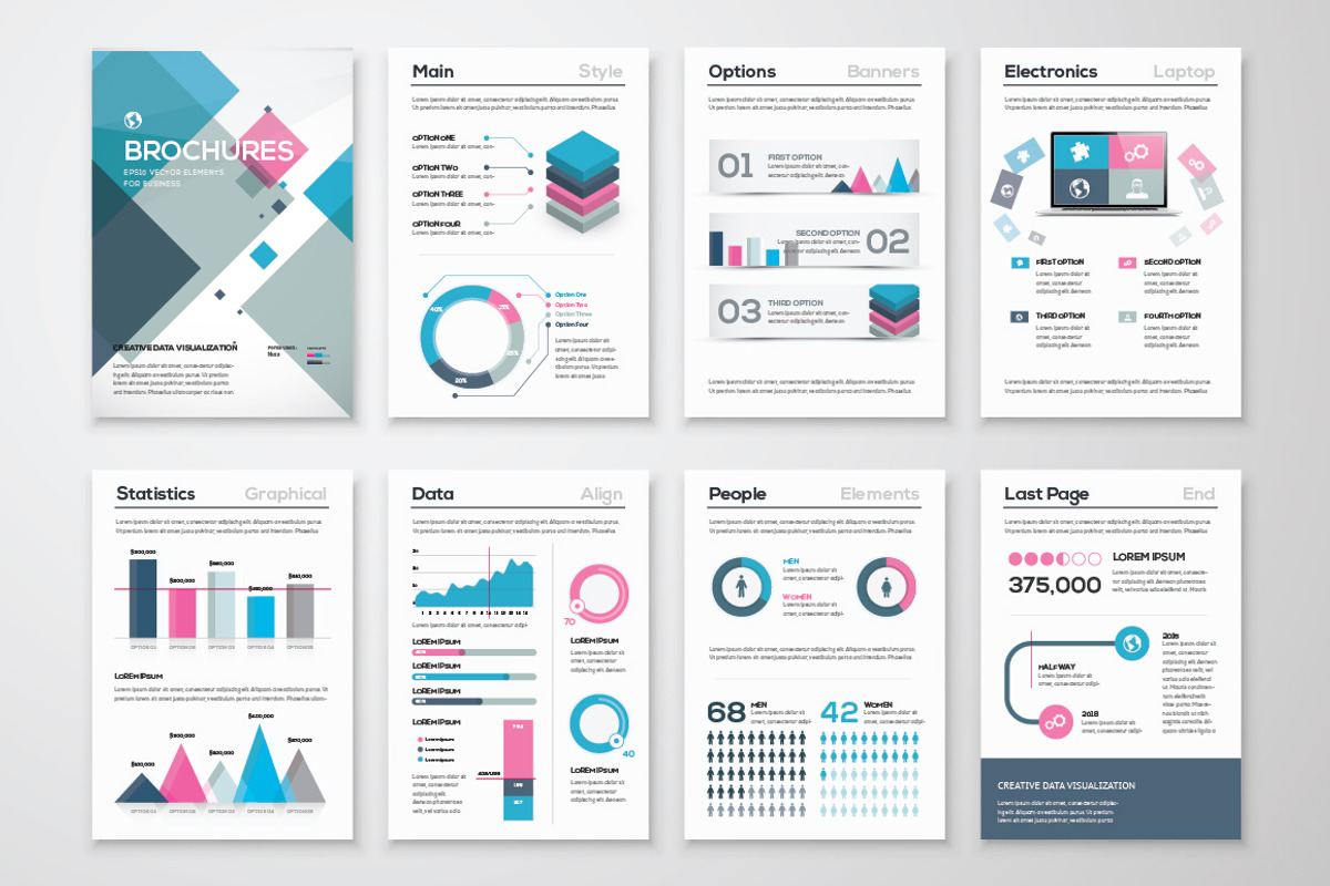 Infographic Brochure Elements 15, a Work Illustration by Infographic ...