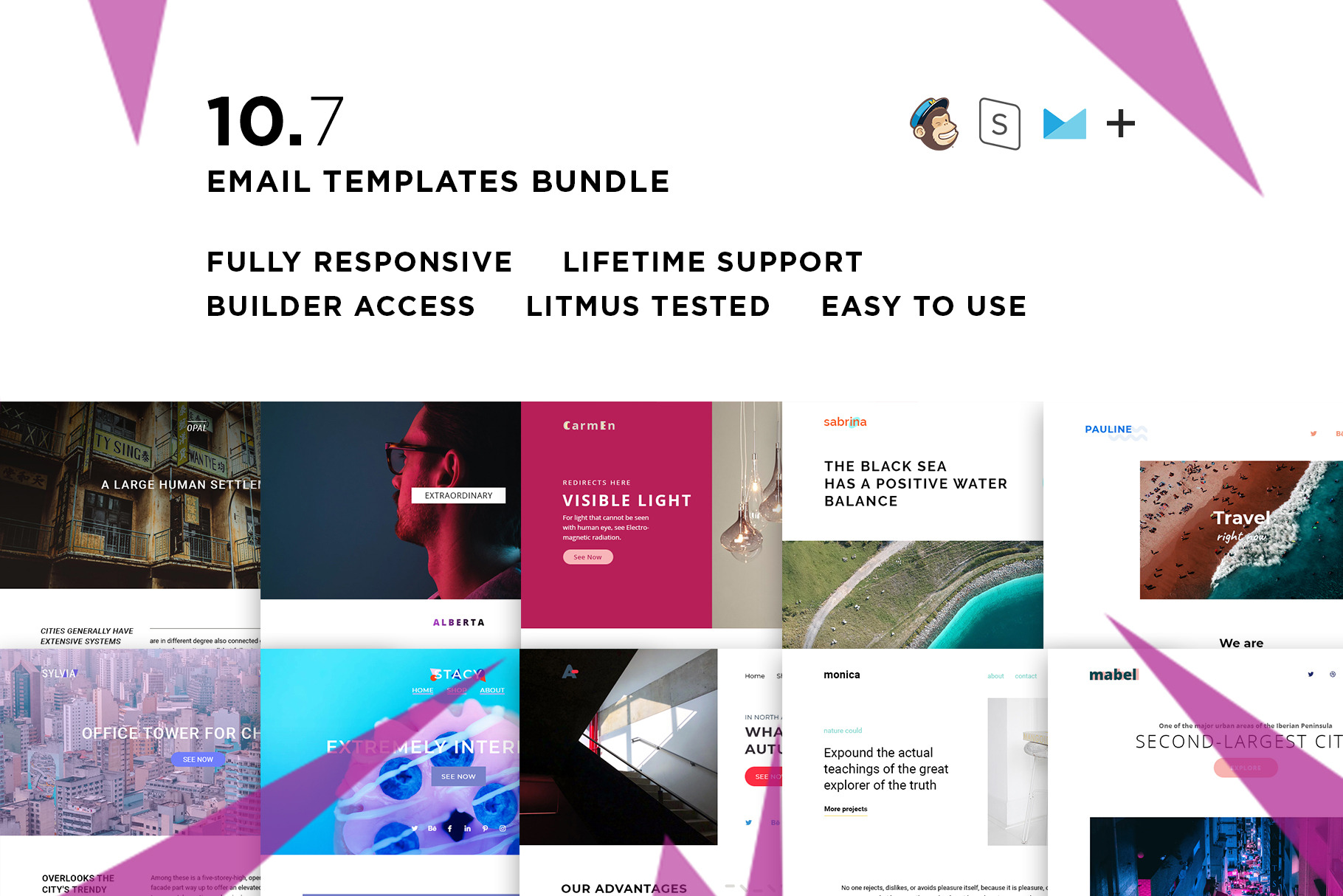 10 Email templates bundle VII, an Email Template by ThemesCode ...