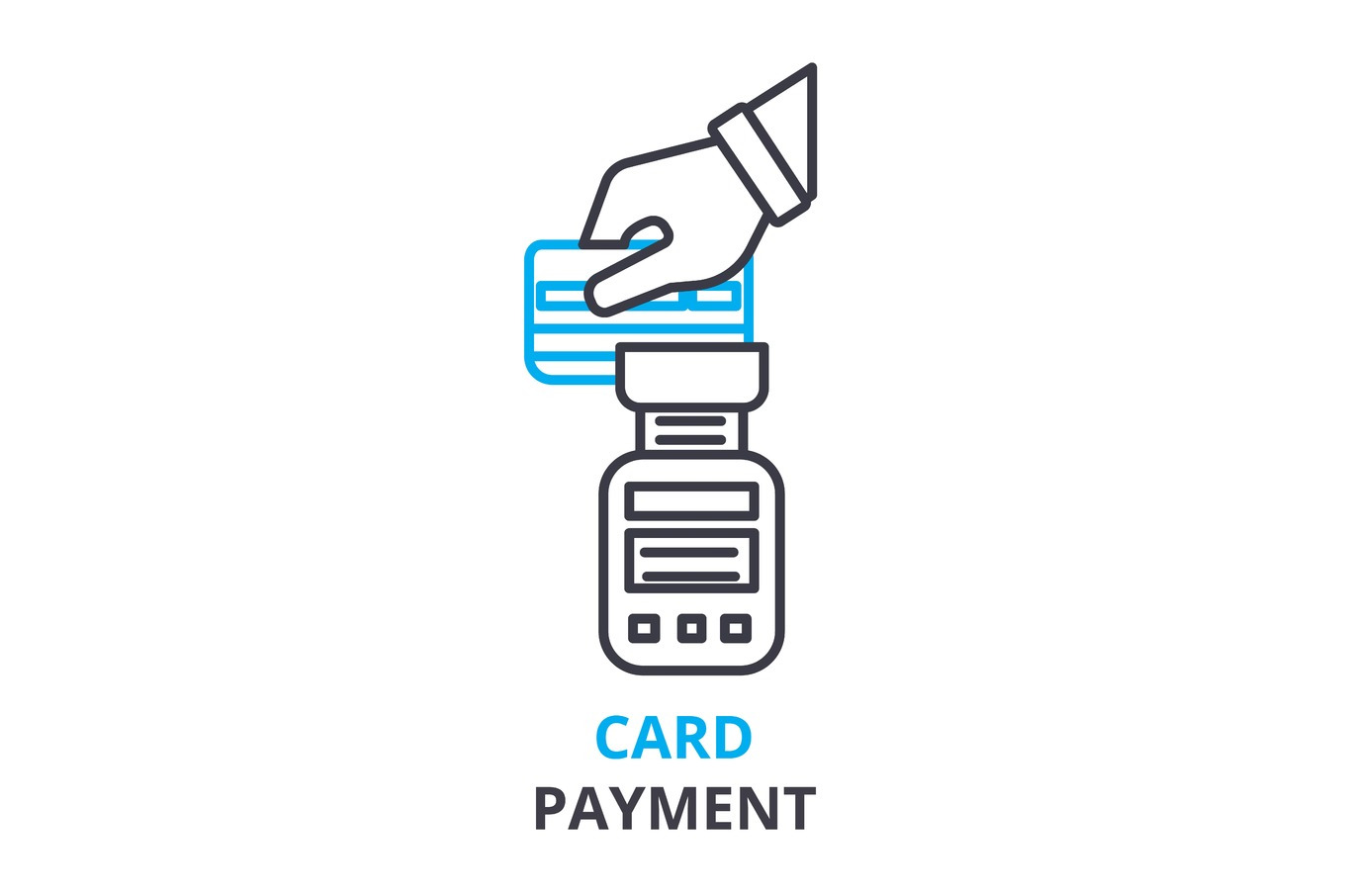 card payment concept , outline icon, linear sign, thin line pictogram ...