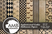 Gothic Halloween Digital Papers 1094, a Pattern Graphic by AMBillustrations