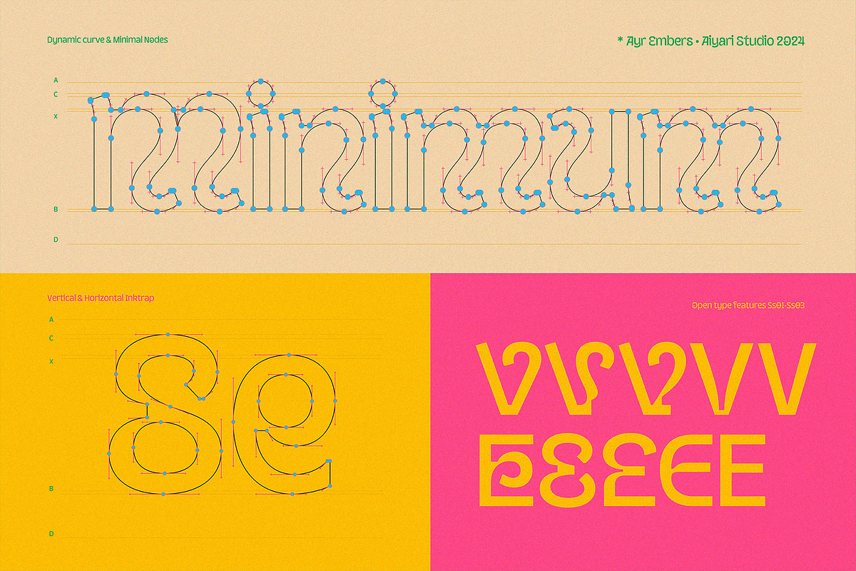 Embers Modern Display, a Symbol Font by Aiyari