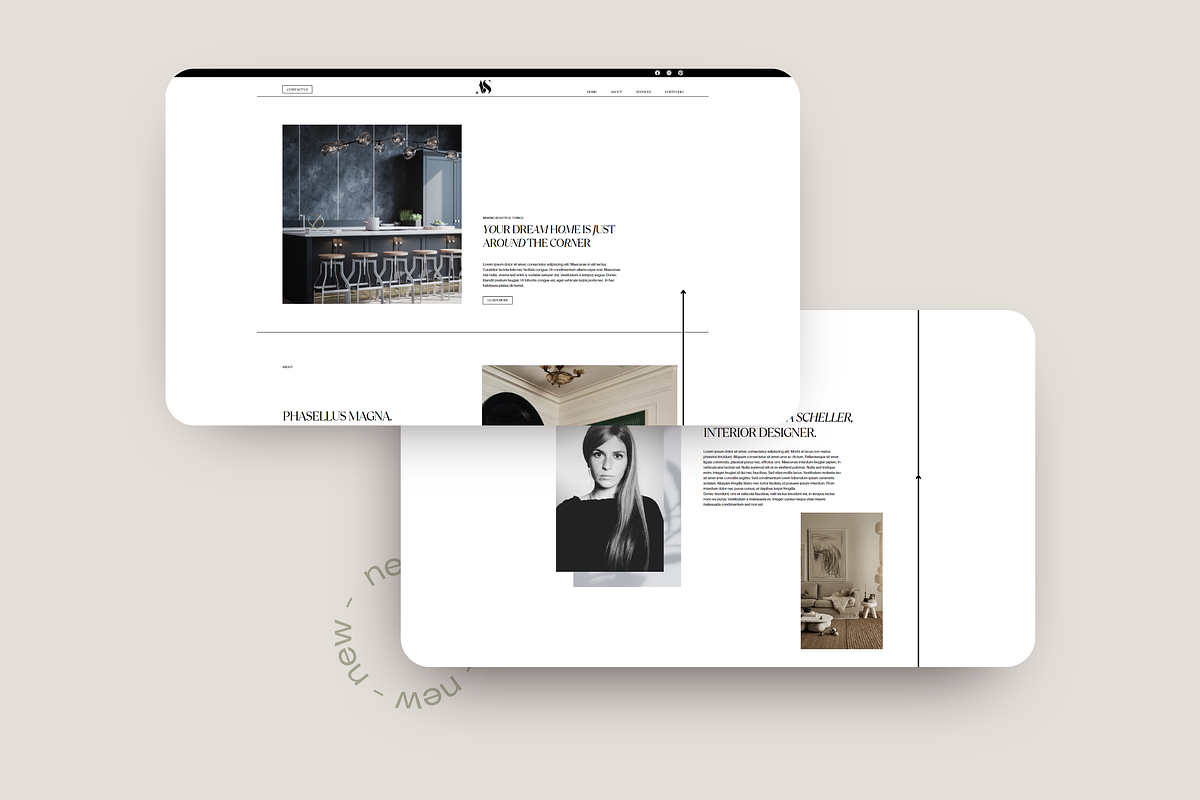 Interior Designer Website Template, a Landing Page Template by ...