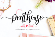 Penthouse - Heart Swash Font Script