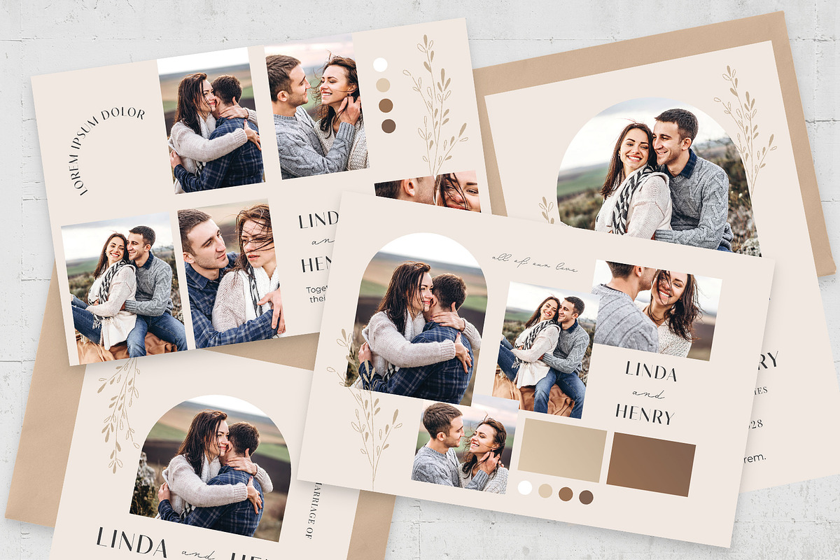 Modern Photo Collage Card Template, a Flyer Template by BrandPacks ...