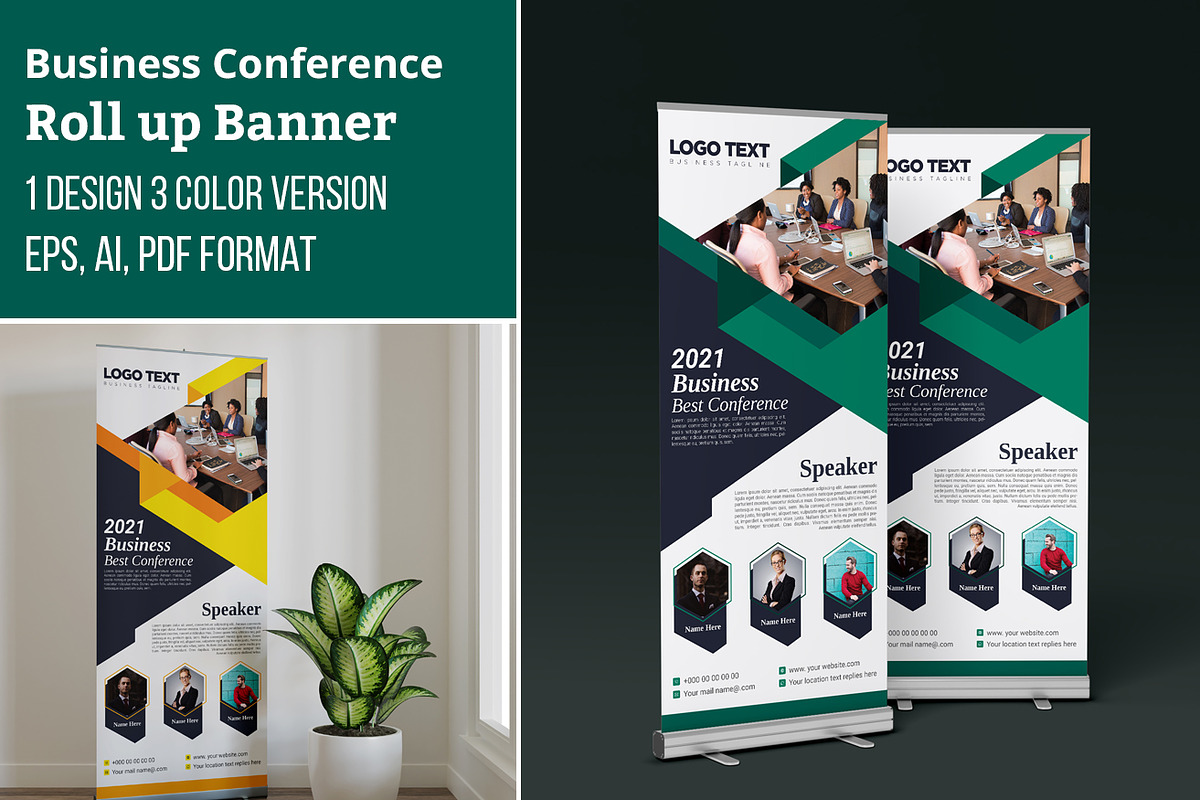 Conference Roll Up Banner Design, a Flyer Template by MRI STUDIO