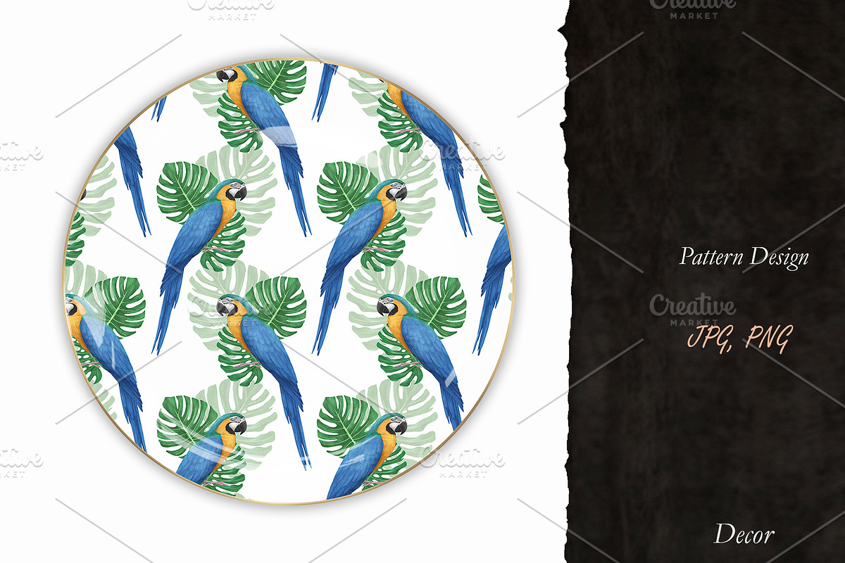 Parrot // Pattern Design, a Pattern Graphic by Victoria_Novak ...