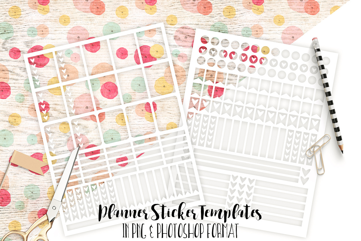 Planner Sticker Templates Photoshop, a Stationery Template by ...