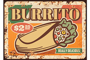 Mexican burrito sign board | Food Illustrations ~ Creative Market