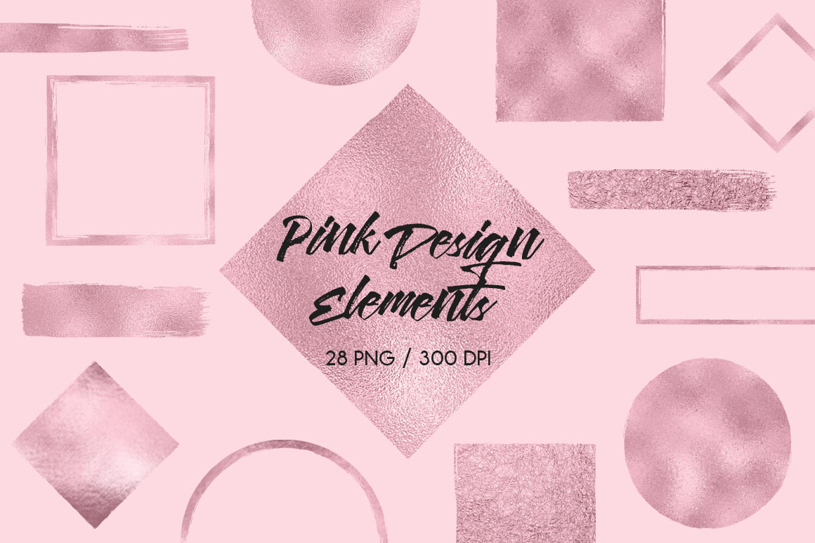 Pink Design Elements, an Object Graphic by PeDe Designs