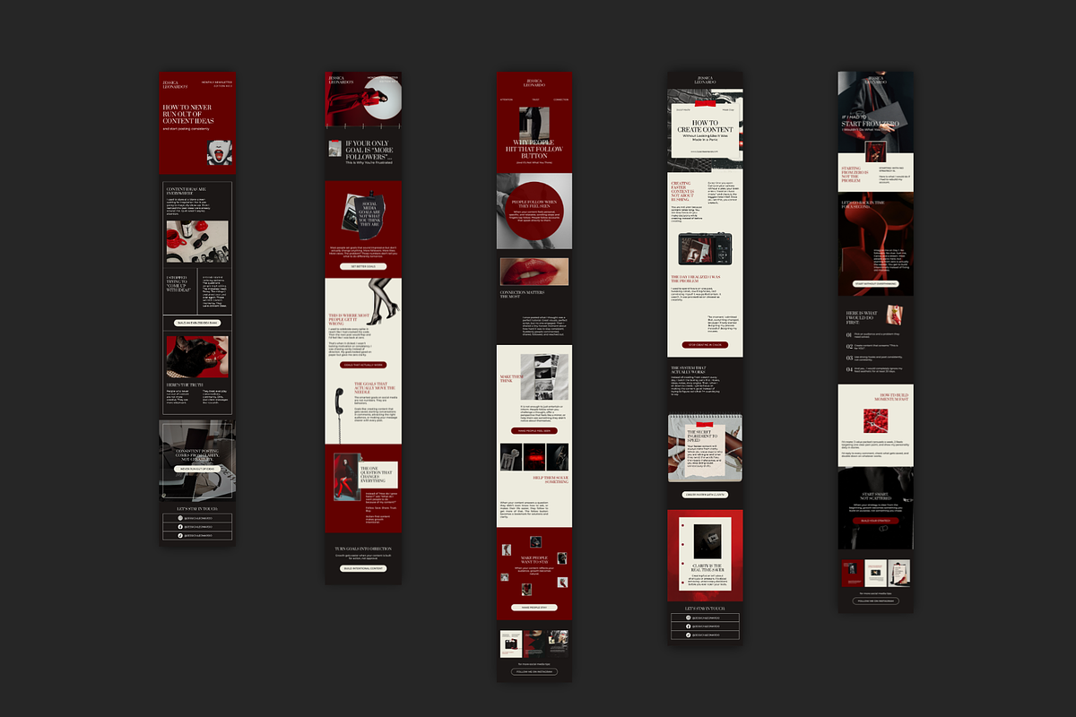 Red Cherry Newsletter Templates