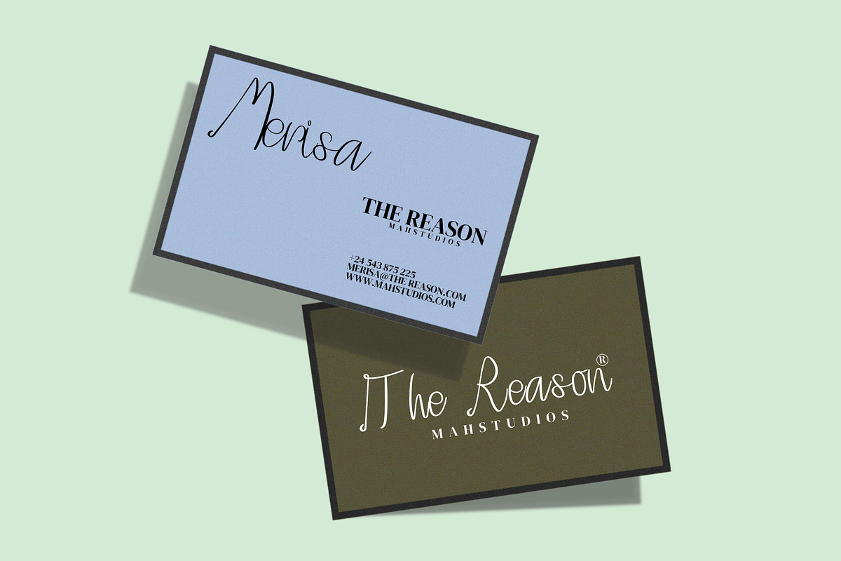 The Reason Script Fonts, a Script Font by mahstudios