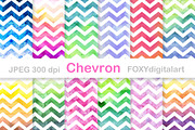 Watercolor Chevron Digital Paper | Graphic Patterns ~ Creative Market