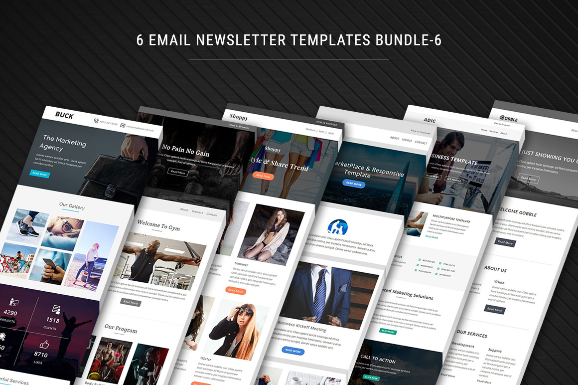 6 Newsletter Templates Bundle - 6, an Email Template by Pennyblack ...